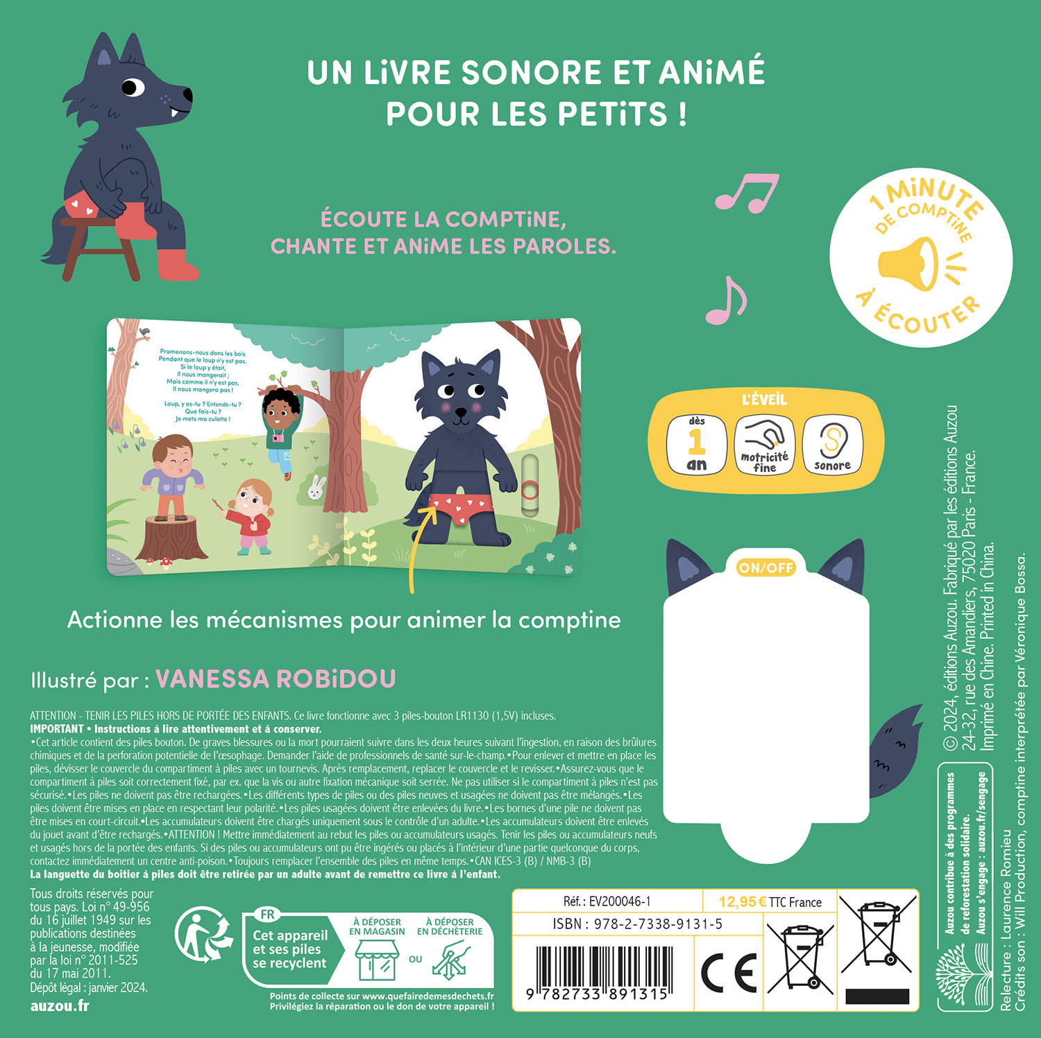 Promenons-nous dans les bois - Livres enfants - Auzou