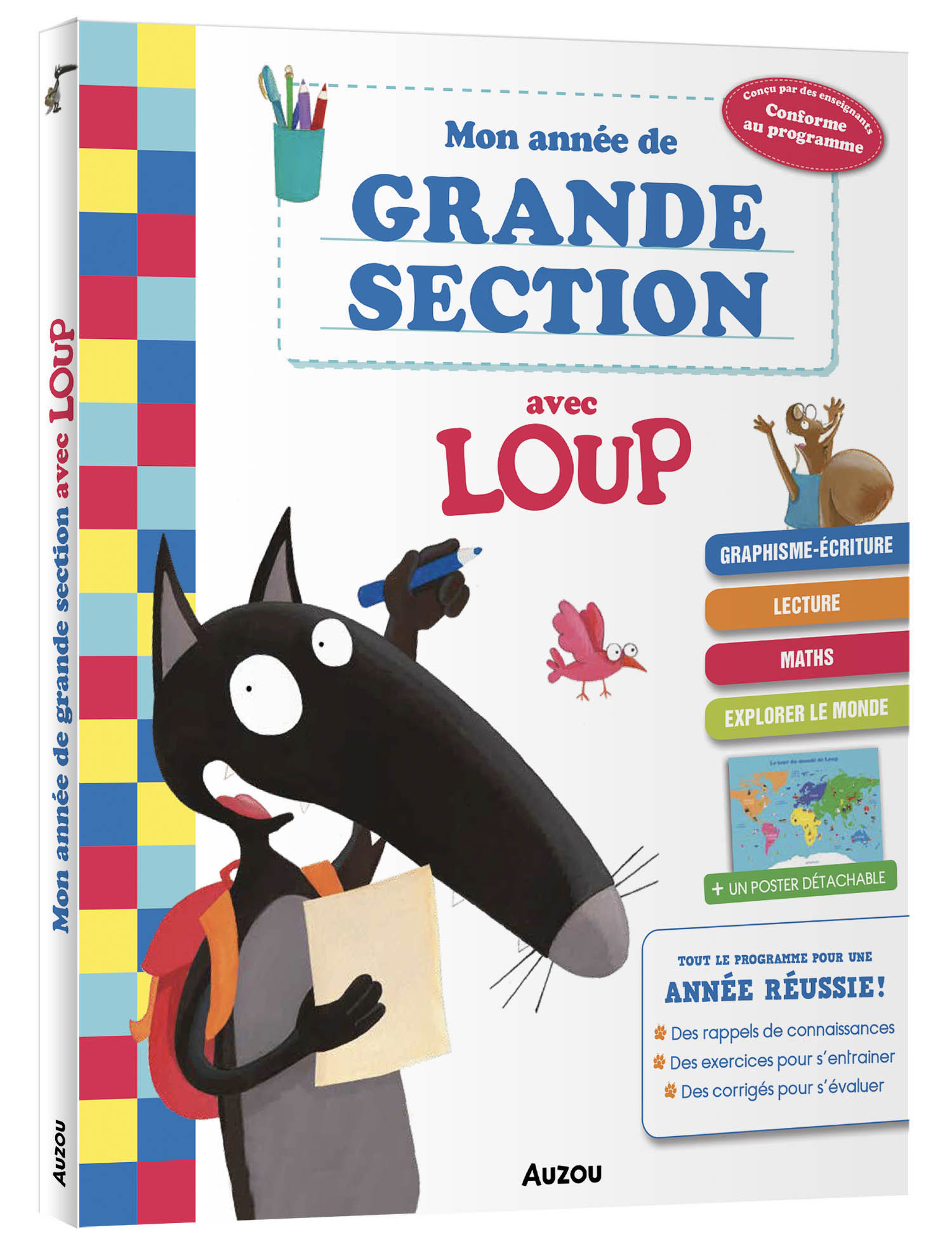 Mon année de grande section avec Loup - Cahier de soutien tout le programme - Education - Auzou ...
